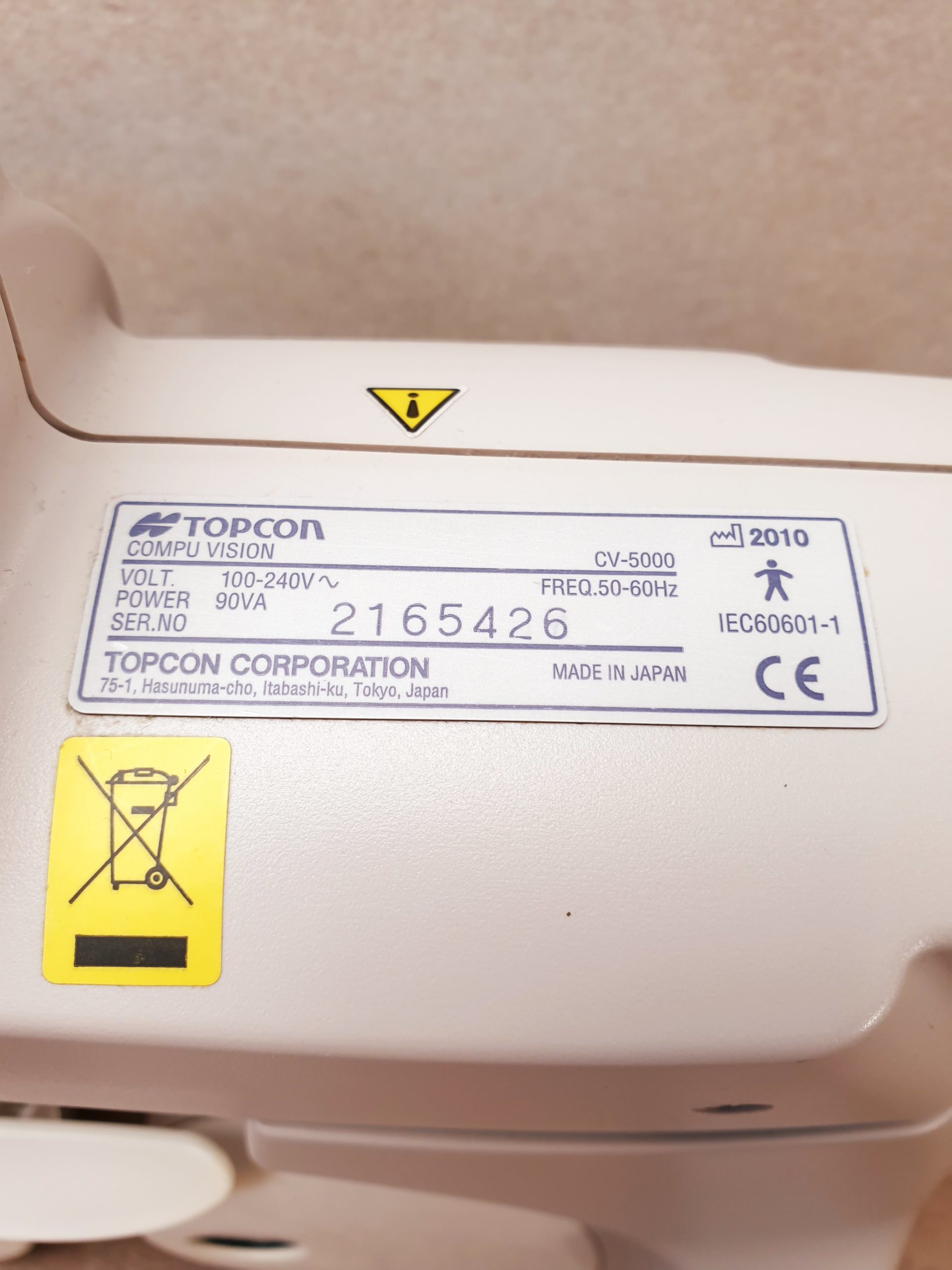 Topcon CV 5000 // CV-5000 automatischer Phoropter – MTC Hamburg ...