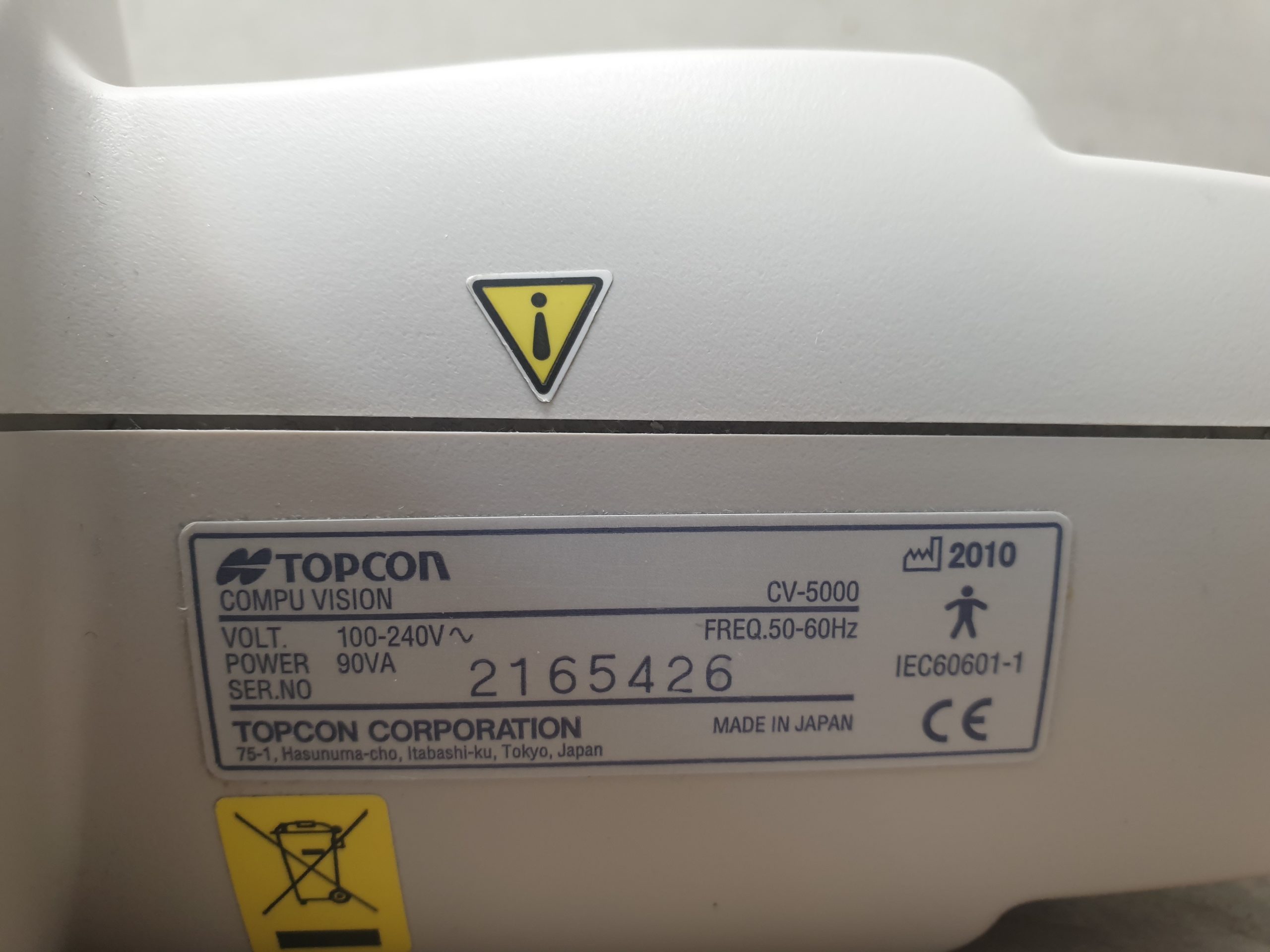 Topcon CV 5000 // CV-5000 automatischer Phoropter – MTC Hamburg ...