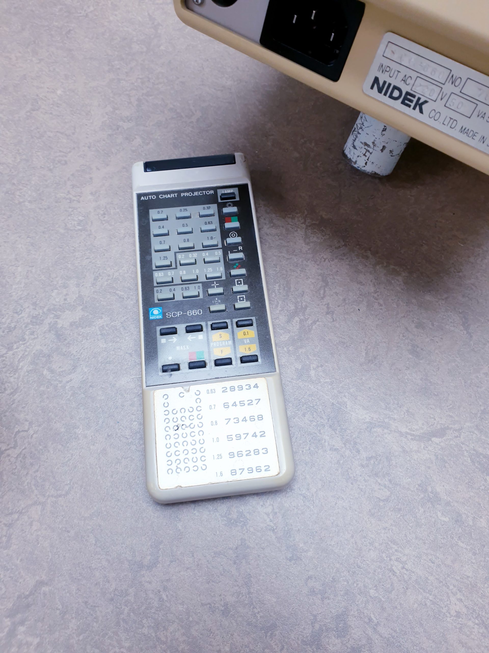 Nidek SCP 660 Augentestgerät Sehtestgerät Sehzeichenprojektor – MTC ...