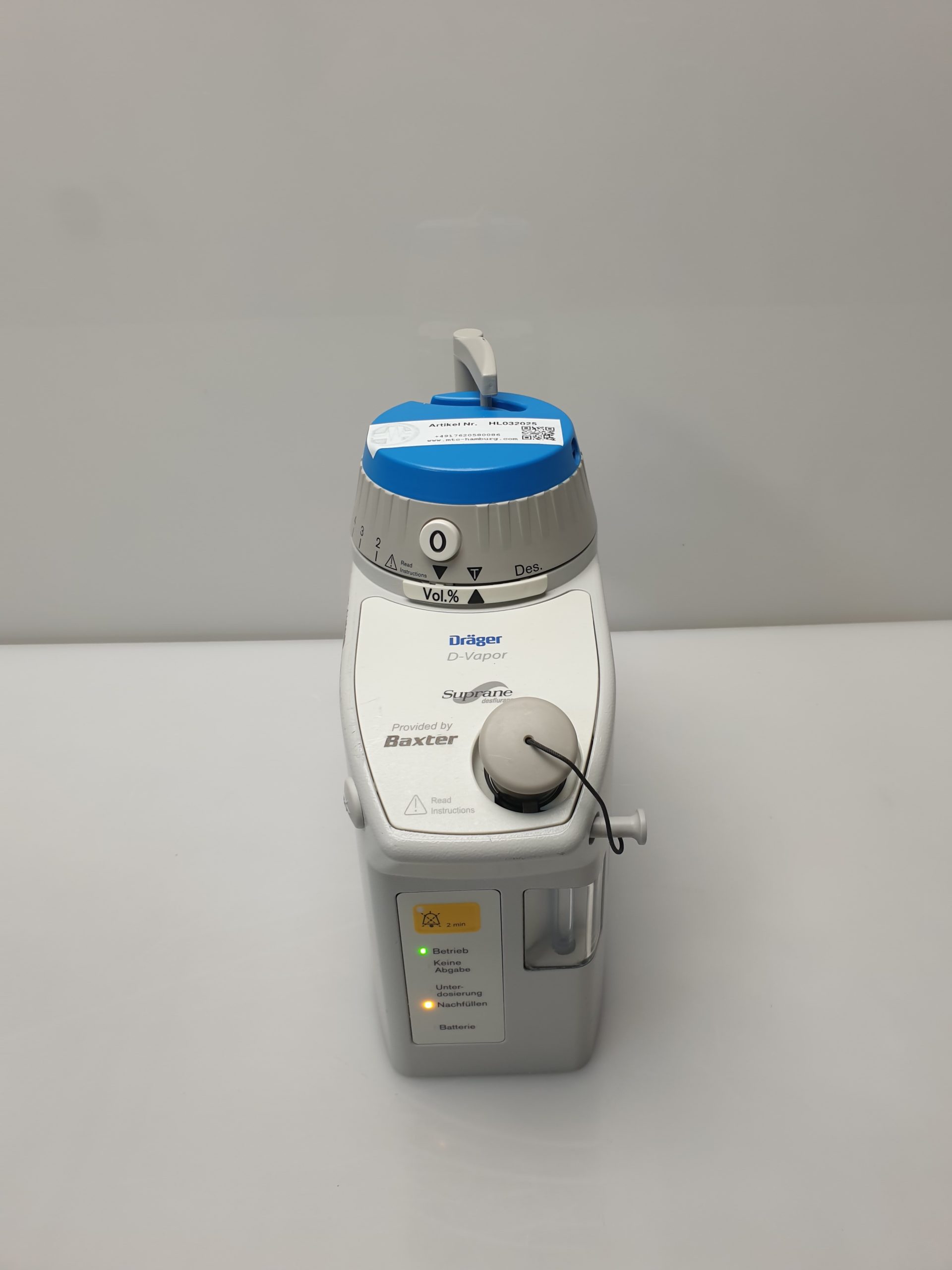 Dräger D vapor suprane desflurane – MTC Hamburg - Gebrauchte Medizintechnik