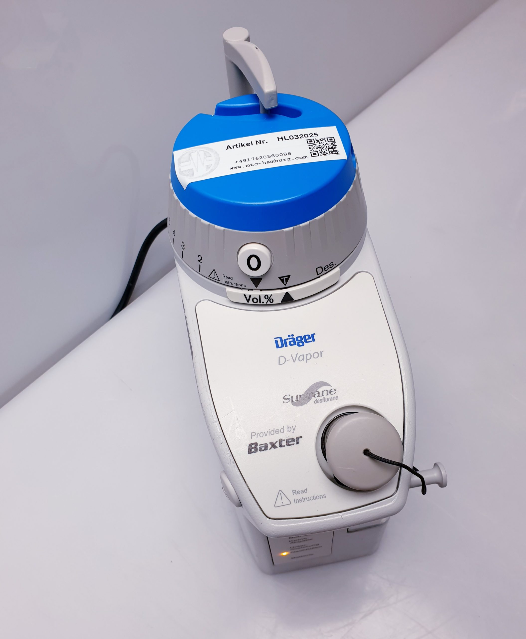 Dräger D vapor suprane desflurane – MTC Hamburg - Gebrauchte Medizintechnik
