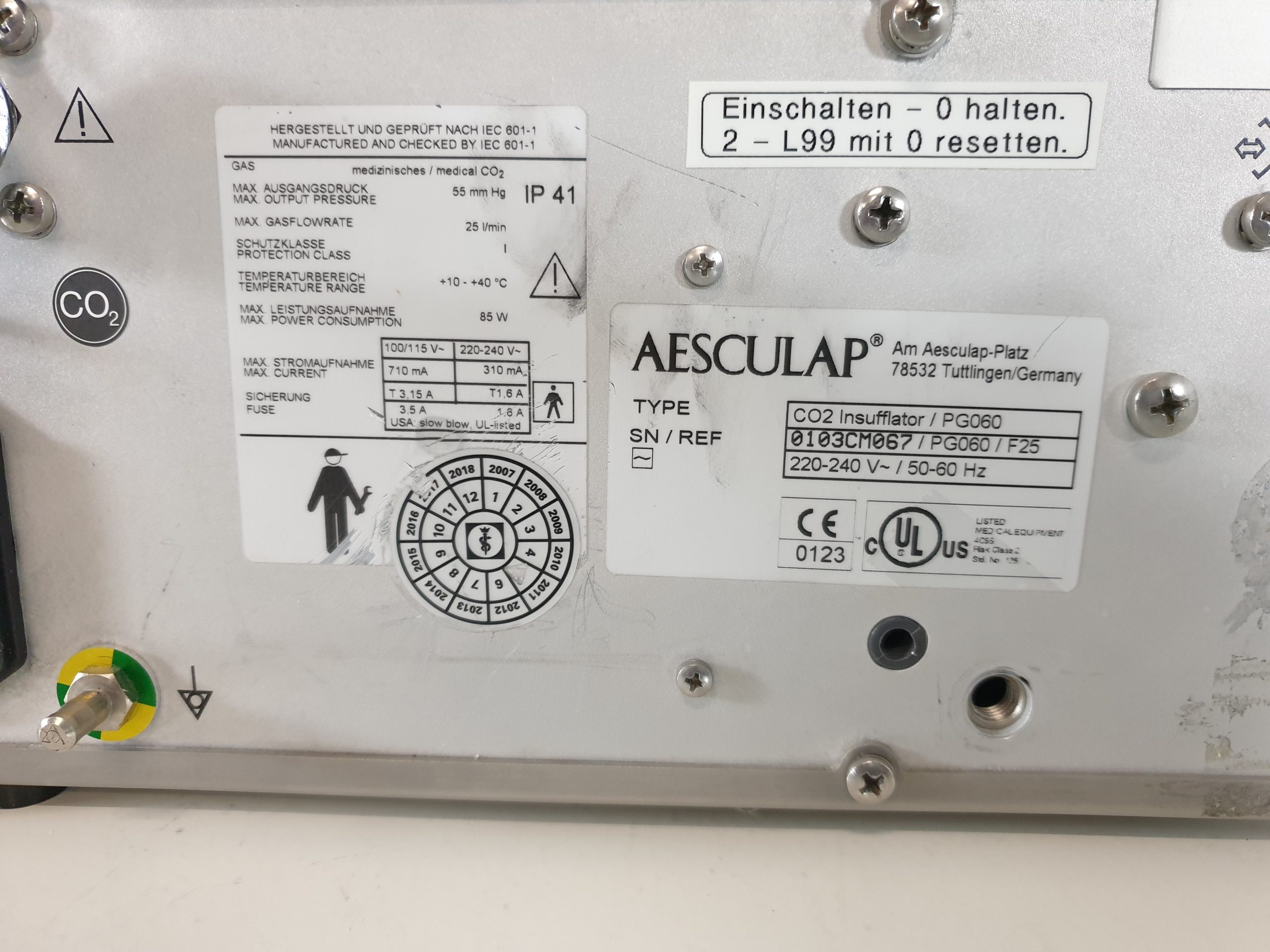 Aesculap Flow 25 // PG060 CO2 Insufflator – MTC Hamburg - Gebrauchte ...