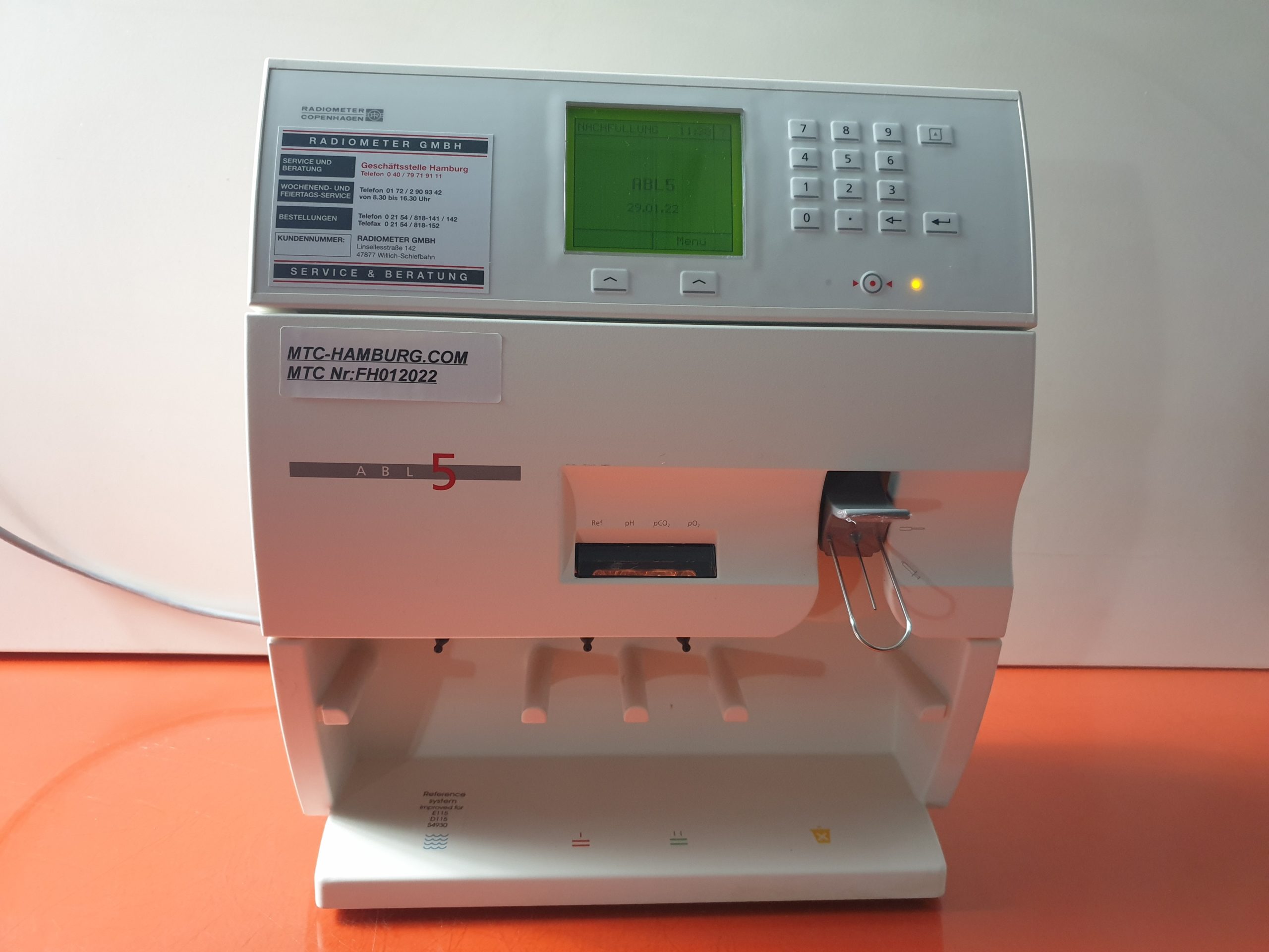 Radiometer Copenhagen ABL-5 // ABL 5 ABL5 Blut Gas Analysator – MTC ...