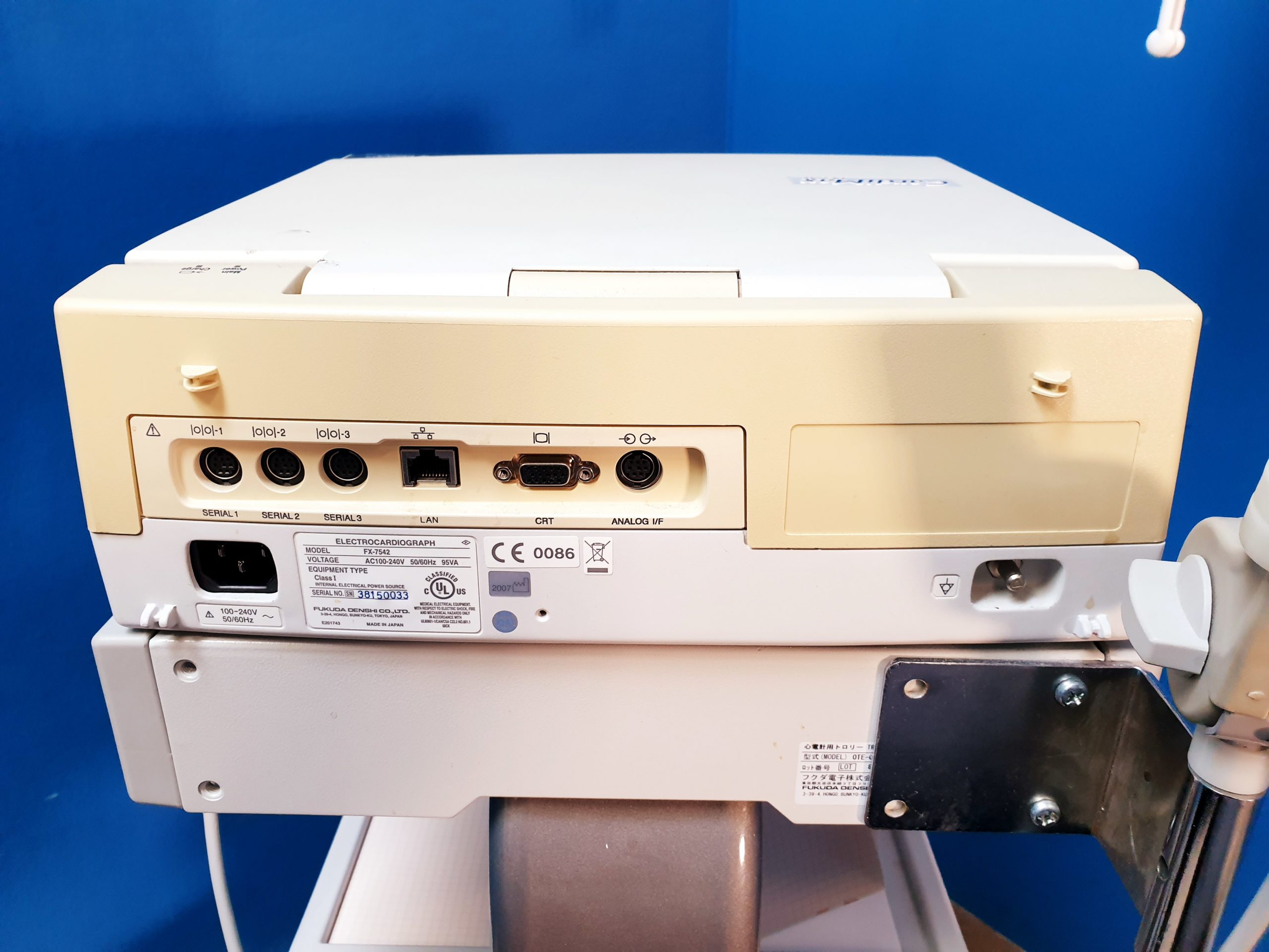 Fukuda Denshi CardiMax FX-7542 EKG Machine on Stand / Gestell mit with ...