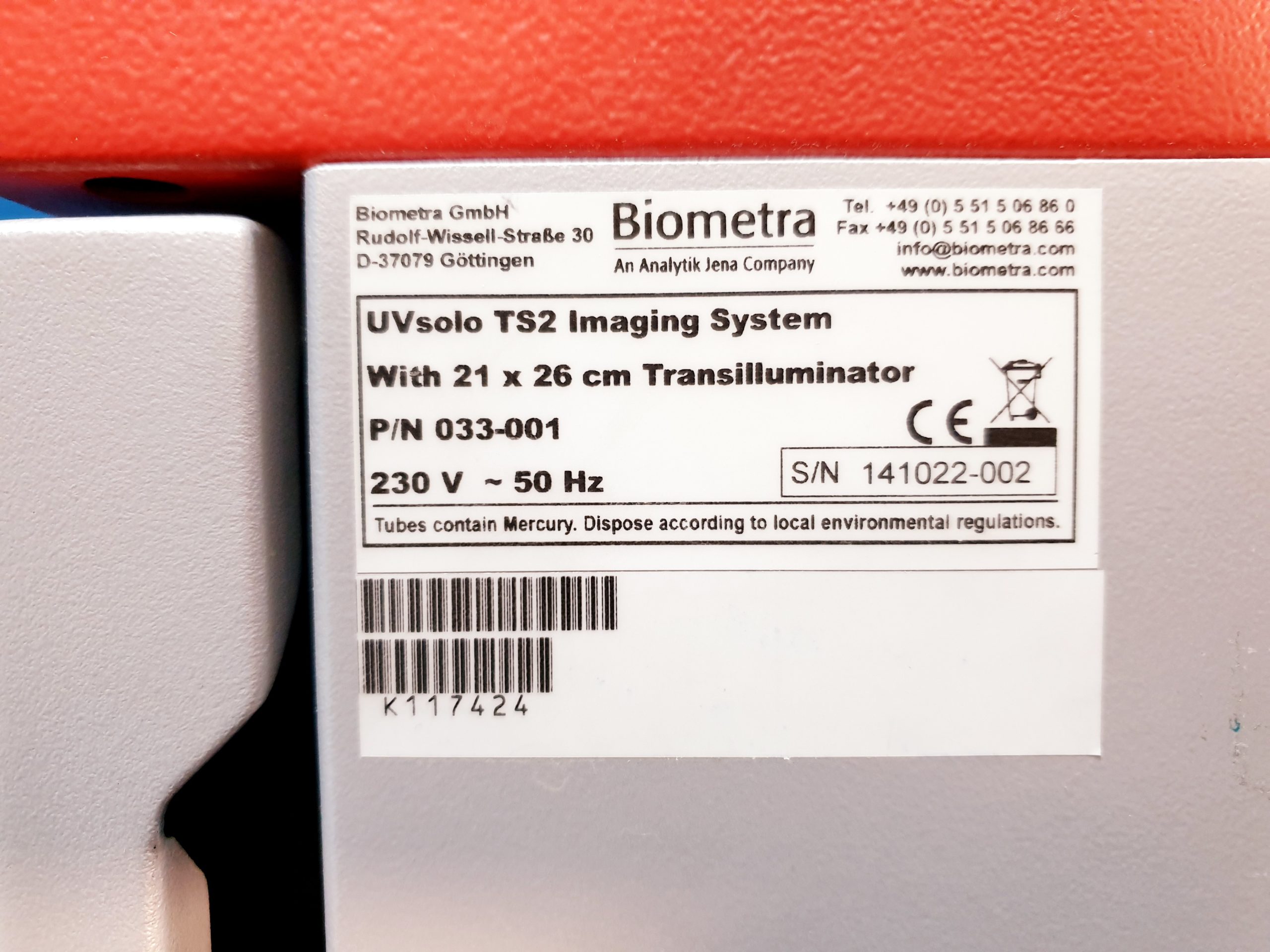 Biometra UV Solo TS2 Imagining System – MTC Hamburg - Gebrauchte ...