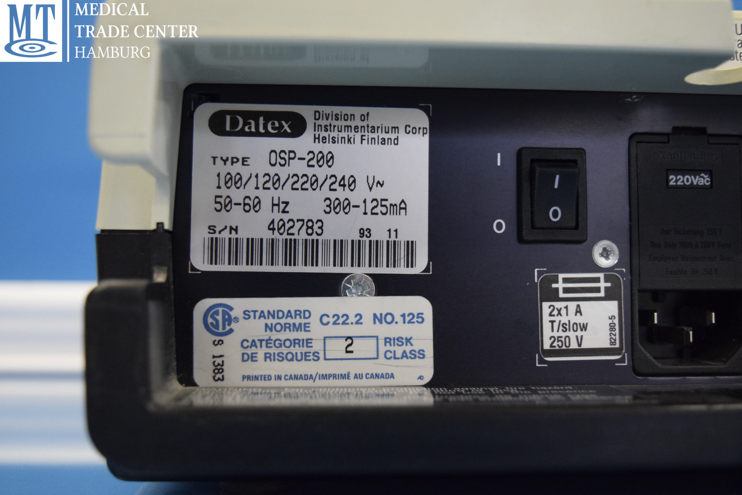 Datex SATLITE Trans OSP-200 Pulsoxymeter – MTC Hamburg - Gebrauchte Medizintechnik